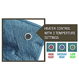 MacSports Heated Cushion Folding Lounge Patio Club Camping, Picnic, Outdoor Activities | Battery NOT Included Chair, Teal