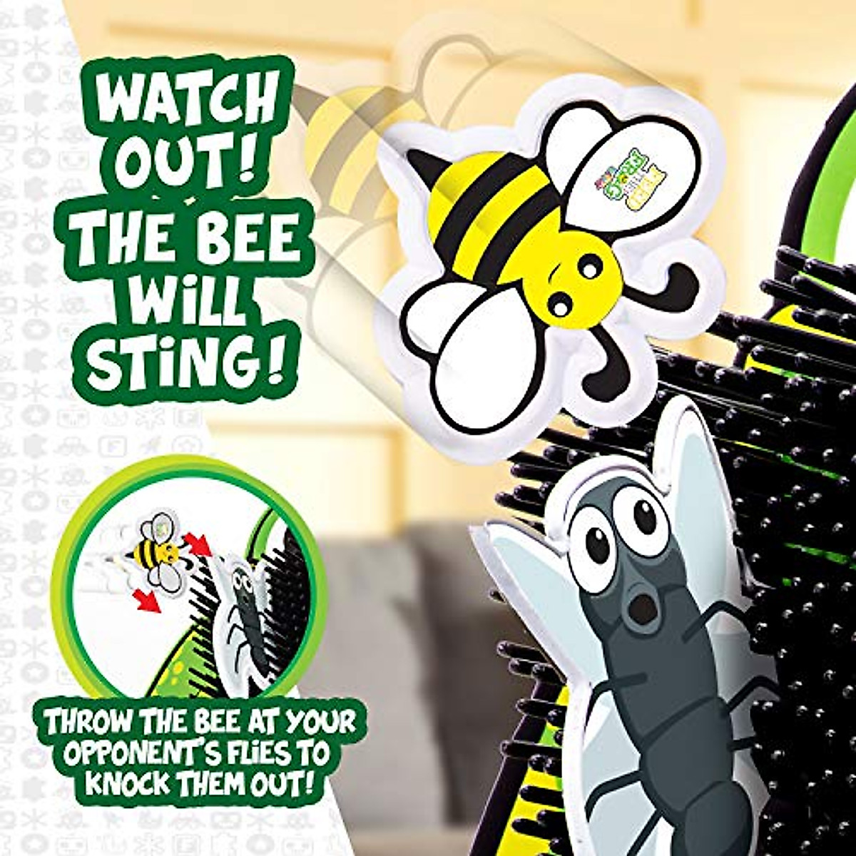 Franklin Sports Feed The Frog Kids Target Game - Fun Interactive Game for Indoor and Outdoor - Play with Friends and Family - Includes Frog Target, 3 Flies and 1 Bee