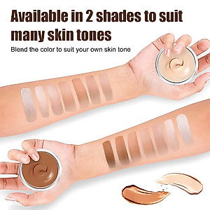 Tattoo Cover Up Makeup Waterproof,Tattoo Concealer For Dark Spots, Scars,Birthmarks Vitiligo,Scar Cover Up Makeup Waterproof,Tattoo Cover-Up Makeup,Body Makeup Cover for Men and Women (2x30ml)