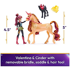 Unicorn Academy, Valentina & Cinder with 2 Accessories & Hair Tool, Dolls & Unicorn Toys for Girls Ages 4 and up
