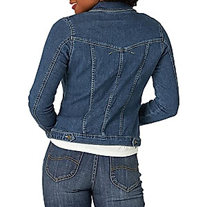 Riders by Lee Indigo Women's Iconic Denim Jacket, Weathered-Medium Blue