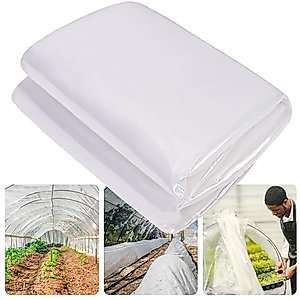 6 Mil Clear Greenhouse Plastic Sheeting,Transparent Plastic Film for Greenhouse, Resistant Polyethylene Film for Farm,Garden (6.5ftx9.8ft)