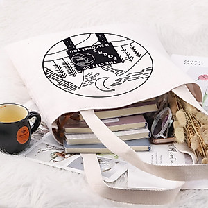 G2TUP Vampire Movie Inspired Gift The City Of Forks Welcome You Reusable Canvas Tote Bag Forks Washington Handbag TV Show Merchandise (Forks Handbag)