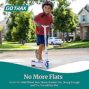 Gotrax Scout Electric Scooter for Kids Ages 4-7, Max 3 Miles Range and 6Mph Speed, 5" Flash Front Wheel and Unique Pedal Light, UL2272 Certified Aprroved Electric Kick Scooter for Boys Girls Blue