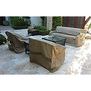 Over Sized Sofa Cover - Weatherproof Your Patio Furniture in Neutral Taupe 93.5" L x 45" D x 39" H