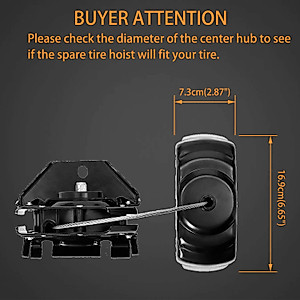 Spare Tire Hoist Spare Tire Winch Carrier | for 2001-2018 Chevy Suburban Avalanche Tahoe GMC Yukon Cadillac Escalade | Replaces# 924-517, 22968178, 25974845, 15204233