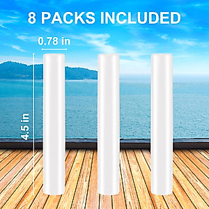 Tngan Reusable Ice Cube, 8 Pcs Clear Ice Sticks Plastic Ice Cube Washable BPA Free, Pernament Non-Melting Water Bottle Ice Stick for Drinks, Water Bottles, Whiskey, Wine (Transparent)