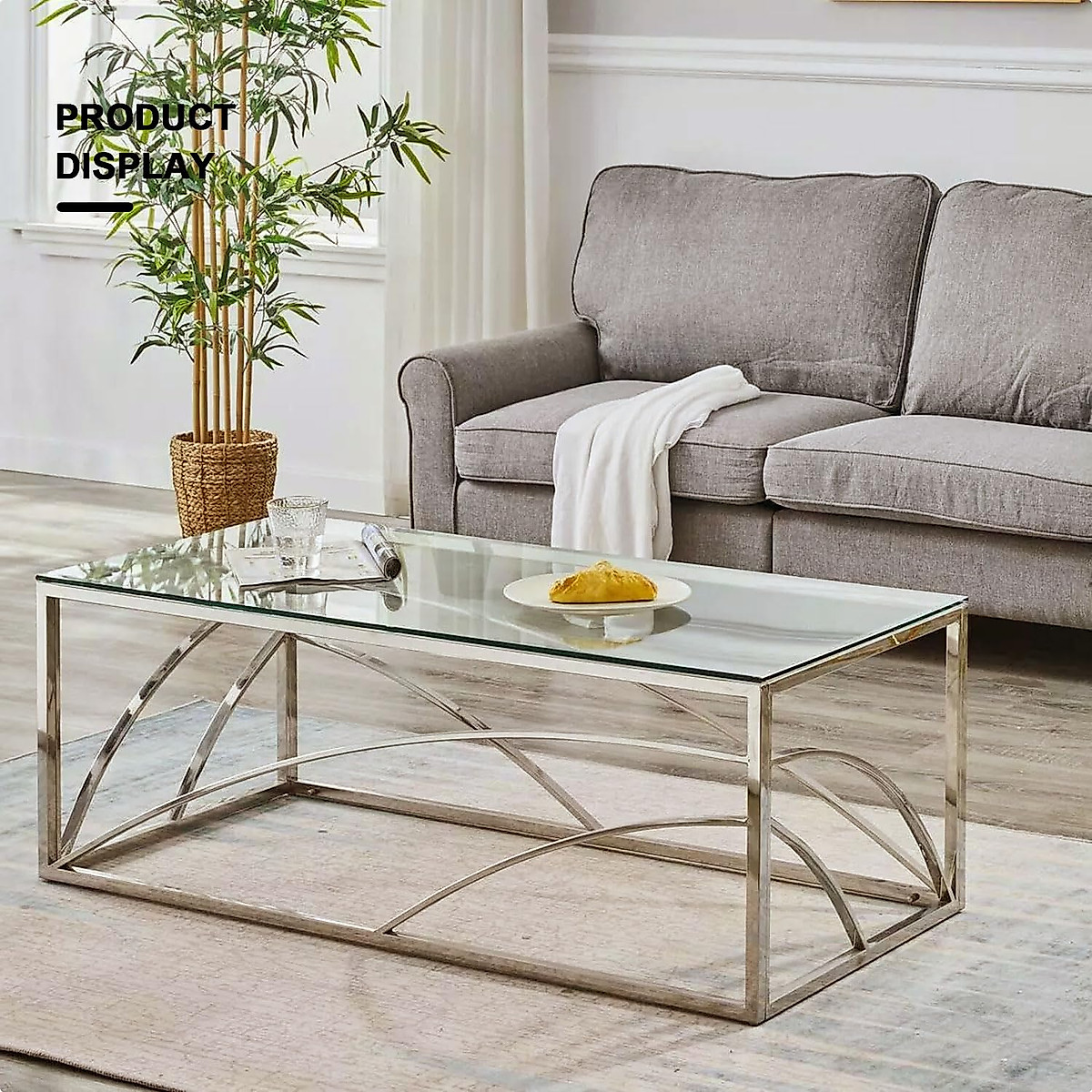 5pcs Tempered Rectangle Glass Floating Shelves for Wall-3/16 Thick -Pencil Polished Float Glass Shelf Panels (12 * 12)