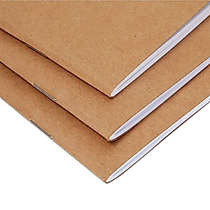 48 Pack Mini Blank Notebooks Bulk, Unlined Kraft Paper Sketchbook Journals for Kids, Students, Drawing, Writing (4.3 x 5.6 In, 24 Sheets Each)