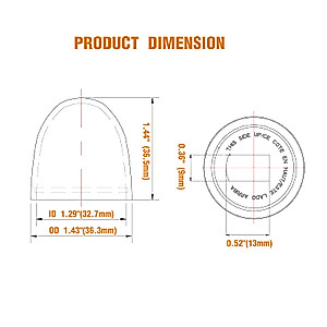4 Pieces Toilet Bolts Caps, A.I.FORCE Toilet Bolt Covers, Universal Toilet Floor Caps with Extra Washers for Easy Installation, Plastic Round Push-On Toilet Bowl Bolt Caps Covers, 1.44" Height, Almond