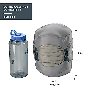 Therm-a-Rest Parsec 0F/-18C Ultralight Down Mummy Sleeping Bag, Small, Larch