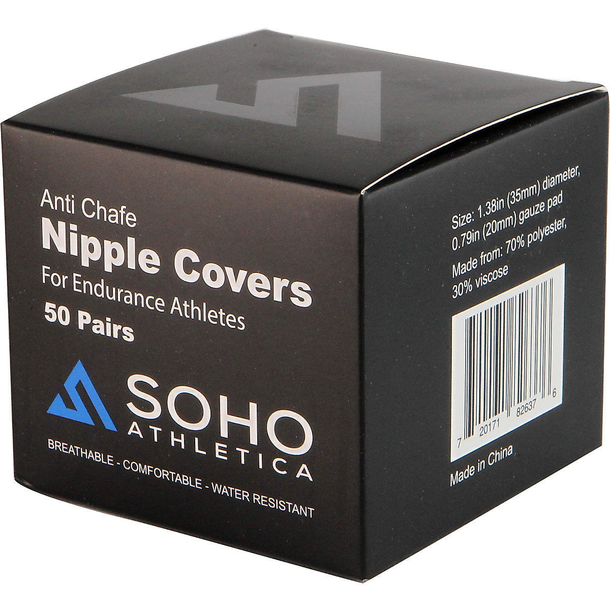 Soho Athletica 50 Pairs of Men's Nipple Covers for Running, Prevent Joggers Nip, Stops Nipple Chafing During Sport, Ease and Prevent the Pain of Runners Nipple