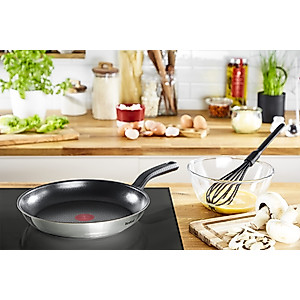 Tefal 30 cm Comfort Max, Induction Frying Pan, Stainless Steel, Non Stick