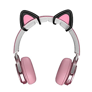 Beats Solo 3 Cat Ear Decoration for Kids, Cute Cat Ears Attachment for Bose QC35 QC25, Sony WH-1000XM4 WH-1000XM3 WH-1000XM2 Headphones, Universal Adjustable Straps for Headband Width (1.1in ~1.5in)