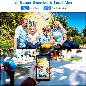 WEILAILIFE (3.0MP & 2-Way Audio)Dual Antennas Security Wireless Camera Outdoor, 2K WiFi Home IP Bullet Exterior Surveillance Camera