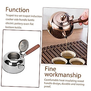 VINTORKY 1pc Kettle Boiling Teapot Portable Coffee Maker Portable Induction Cook Top Electric Espresso Maker Travel Coffee Cup Greek Coffee Pot Coffee Espresso Machine 304 Stainless Steel