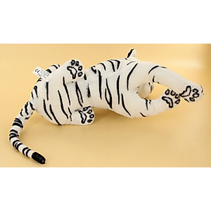 JESONN Realistic Stuffed Animals Soft Plush Toy Tiger Beige for Kids Birthday Gifts,13.5" or 35CM,1PC