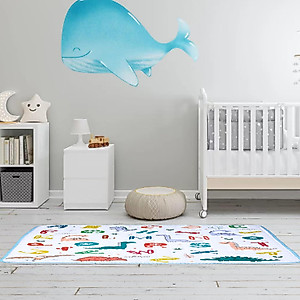 MEM Playpen Mat 50" X 50" Baby Play Mat, Thicken One-Piece Baby Crawling Mat, Non Slip Washable Play Mats for Floor, Cushioned Baby Playmat Floor Mat for Infants, Babies, Toddlers