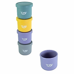 Tootzy Premium Small Silicone Container 8.5 oz. - Microwave, Dishwasher Safe, Reusable & BPA-Free Fruit Container, Perfect for Outdoors, Office,Eco-Friendly, Set of 4