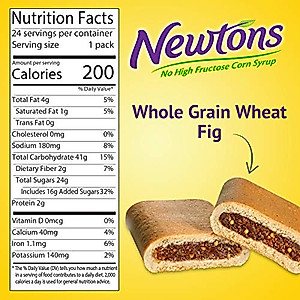 Newtons Soft & Fruit Chewy Cookies, (2 Cookies Per Pack) Fig, 24 Oz (Pack of 12)