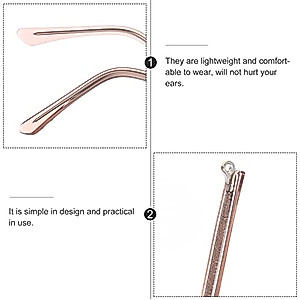 Hemobllo 1 Pair Eyeglass Replacement Arm, Fashion Metal Eyeglasses Arms Legs, Universal Glasses Arm Replacement Legs for Glasses, Sunglasses