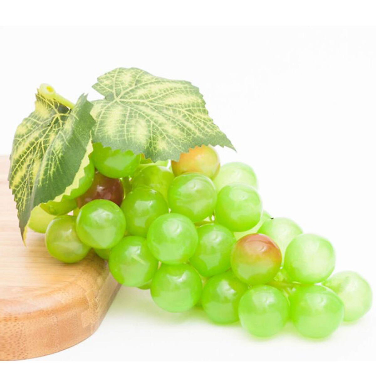 Artificial Grapes, 3 Bunches of Fake Decorative Grapes Simulation Fruit with Artificial Vines Lifelike Leaves Hanging Ornaments for Wedding Home Party Garden Wall Fruit Wine Decor