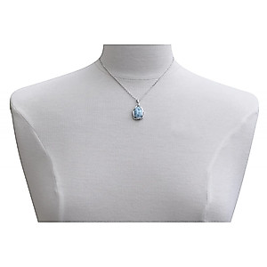 LES POULETTES JEWELS - Sterling Silver Pendant Larimar Elvish Drop