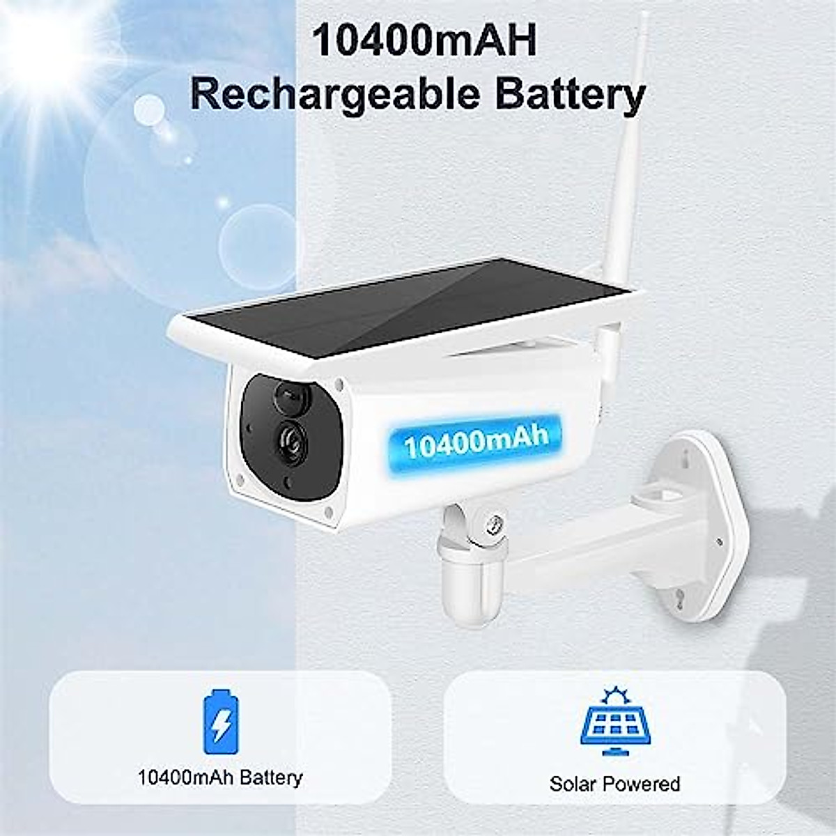 Security Camera Camera Solar Camera Outdoor With 4G SIM 120° Wide Angle 1080P Wireless WiFi Cameras Home Security Protection Surveillance IP Cam Surveillance Camera with Spotlight ( Size : 4G Battery
