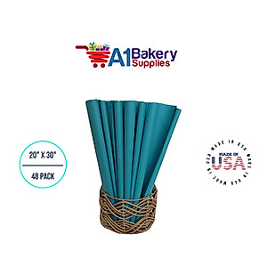 Caribbean Teal Tissue Paper 20 Inch x 30 Inch - 48 XL Sheets Premium Quality Tissue Paper by A1 bakery supplies