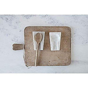Creative Co-Op White Marble Rest Spoon