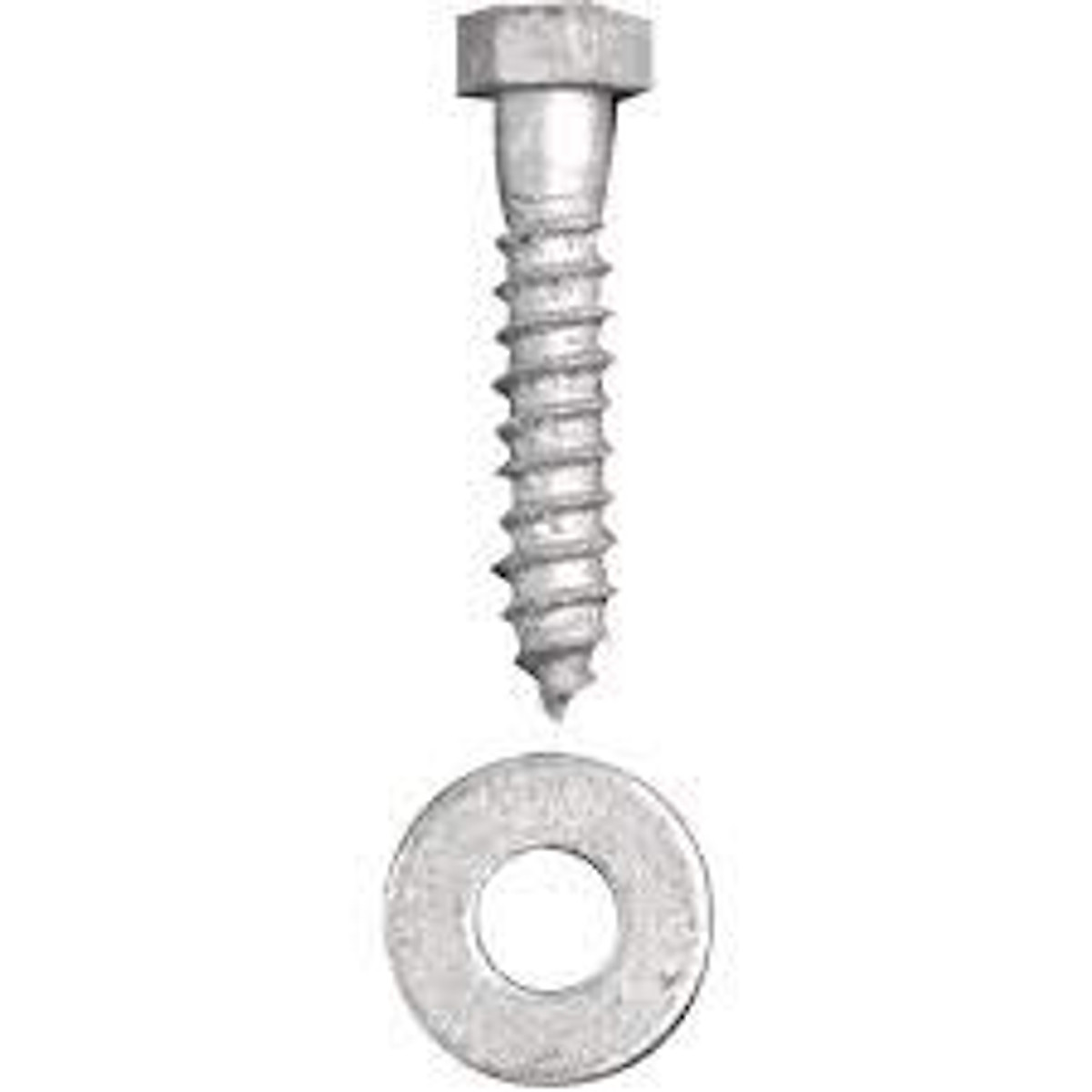 5/16" x 3" Hot Dipped Galvanized Lag Screws w/Flat Washers, Grade A, Quantity 100- by Fastener Depot, LLC
