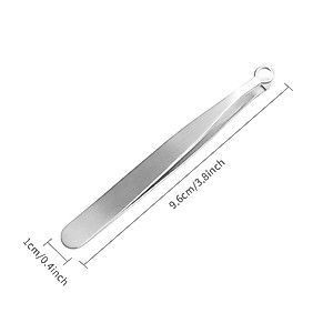 Precision Nose Hair Tweezers for Men, Round Head Nose Hair Trimmer, Ingrown Hair Clippers Grooming Scissor for Men and Women, Stainless Steel Eyebrow Clippers Tweerzers for Nose Brow Nasal Trimming