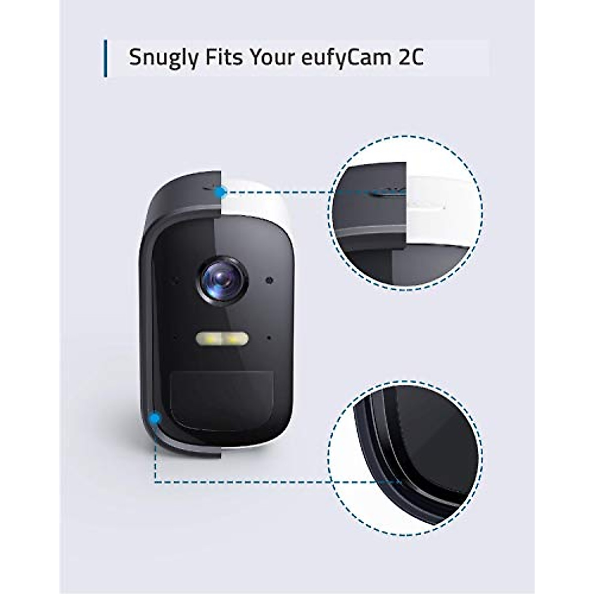 eufy security eufyCam 2C Skin (2-Pack), Protective Silicone Casing for eufyCam 2C & 2C Pro, Easy to Install, Protection Against UV Rays and Rain