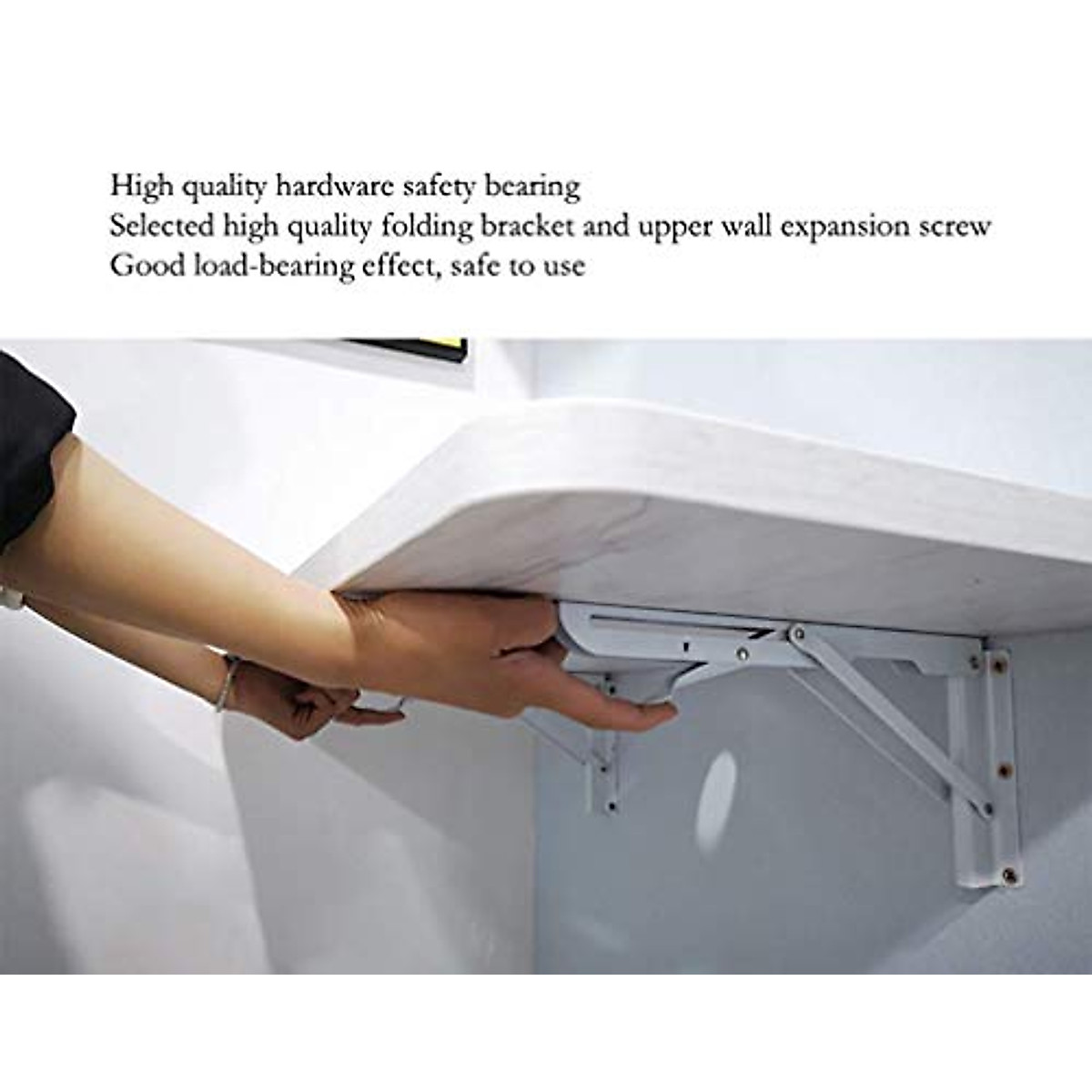 MTYLX Table,Desk,Multi-Function Wall-Mounted Computer Desk Folding Writing Desk with Large Lockers, Small Apartment Bedroom Wall-Mounted Table,Walnut,100398270Mm