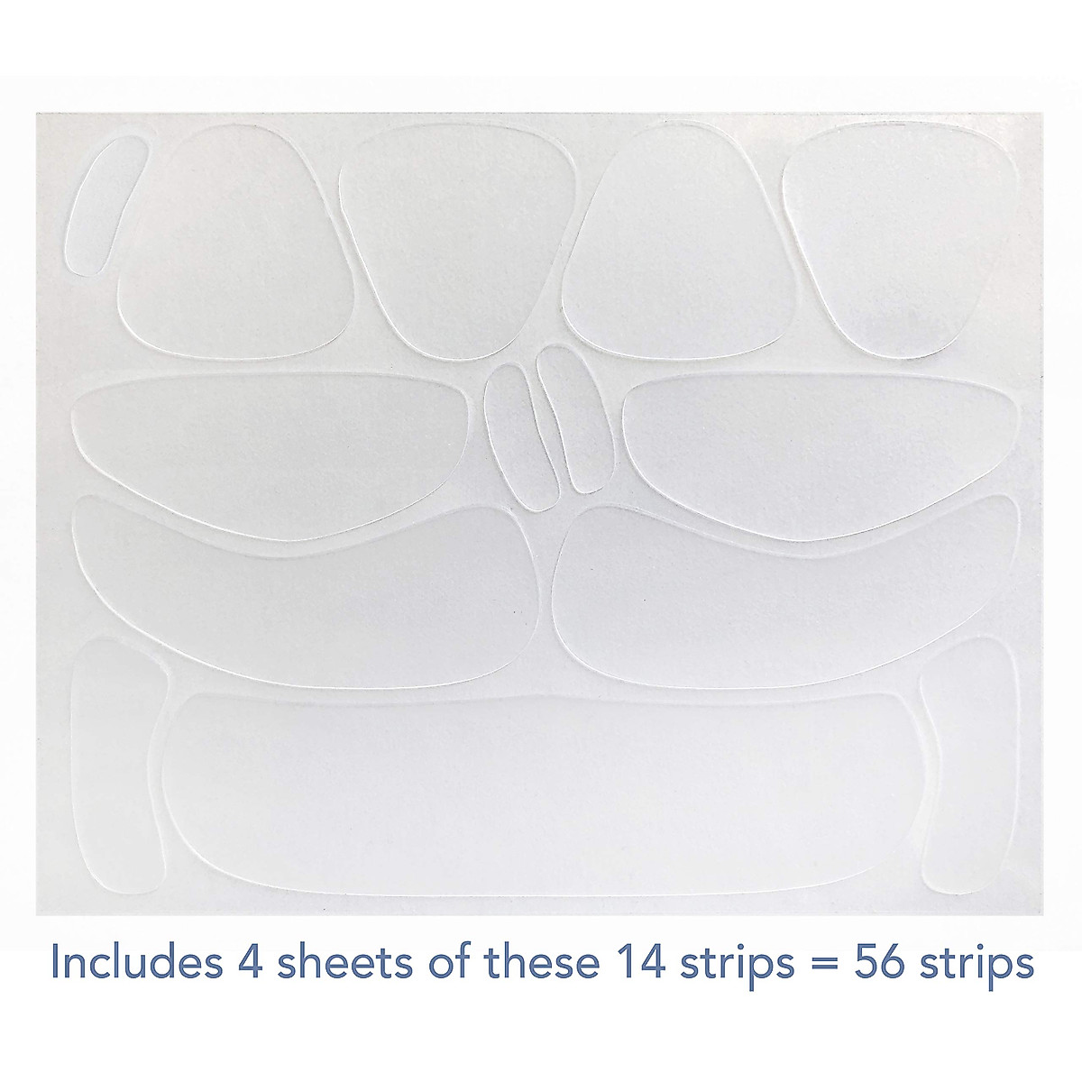 Smoothies Silicone Gentle Wrinkle Patches – Facial Patches for Forehead, Elevens, Crows Feet, and Lip Lines, 56 Count per Box – Made in the USA