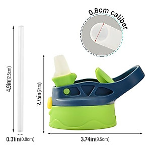 GOODOLD Kids Water Bottle Cup Lid - Essential Water Bottle Accessories, Green 3.74x2.75 Inch