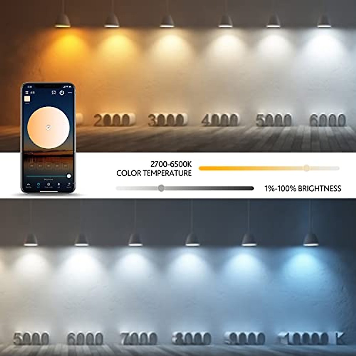 TFOI Smart Light Bulbs A19 E27 RGB Light Bulb WiFi Light Bulb Color Changing LED Lights or DIY Scene Setting Smart Bulb Compatible Alexa/Google Home Smart Light Bulb 80% Energy Saving（9w 2pack）