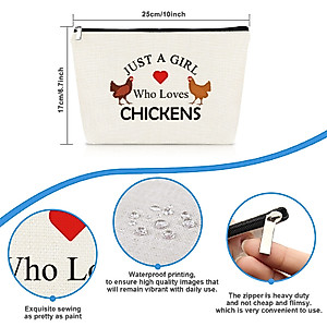 Chicken Gifts for Chicken Lovers Makeup Bag Gifts Crazy Chicken Lady Gift Cosmetic Bag Chicken Farmer Gifts Chicken Mom Gifts Cosmetic Pouch Christmas Birthday Gift for Chicken Lovers Daughter Friend
