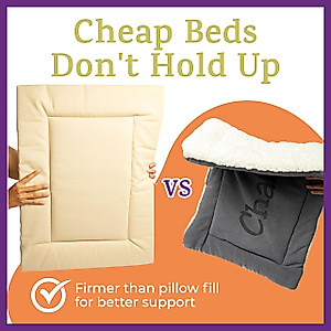 Pet Dreams Dog Crate Pad - Washable Kennel Mat, Crate Pads for Dog Cages, Non-Toxic, Flat Indoor Cat Bed, Fits iCrate 18, 24, 30, 36, 42, 48 Inches (Ivory, X Small, 18")