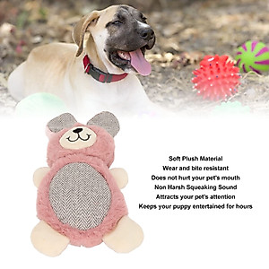 Dog Plush Toy Cute Stuffed Pet Chew Toys Dog Squeaky Toys Stuffed Animals Toys Pet Interactive Toys for Medium Small Puppies (Rabbit)
