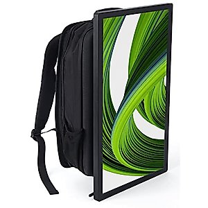 Displays2go Walking Digital Billboard, 21.5" LCD Screen, 7.1 Android OS, Rechargeable - Black (SMBDS21)