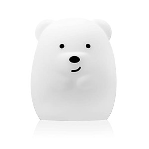 Lumipets Animal Kids Night Light, Silicone Nursery Light for Baby and Toddler, Squishy Night Light for Kids Room, Animal Night Lights for Girls and Boys, Kawaii Lamp (Junior Bear)
