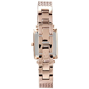 Anne Klein Women's Japanese Quartz Dress Watch with Stainless Steel Strap, Rose Gold, 12 (Model: AK/3882RGRG)