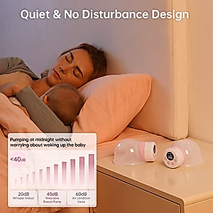 Breast Pump Electric,TSRETE Wearable Breast Pump,Hands Free Breast Pump,Portable Breast Pump with 2 Modes,9 Levels,LCD Display,Memory Function Rechargeable Single Milk Extractor - 24mm Flange