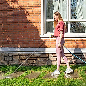 Fevone Garden Hose 12 ft, Drinking Water Safe, Flexible and Lightweight - Kink Free, Easy to Coil, Strain Relief Ends, 3/4" Solid Brass Fittings - No Leak, 5/8" ID, RV Water Hose