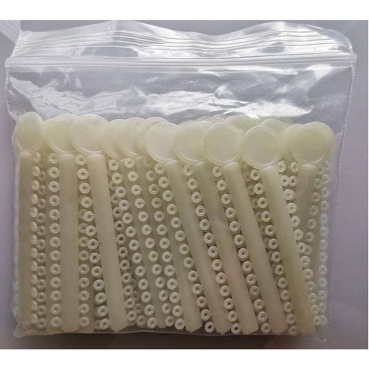 Orthodontic Ligature Ties Orthodontic Elastomeric O-rings Braces Rubber Bands(1040pcs) (Pear White)
