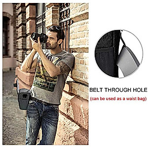 CADeN DSLR/SLR Camera Shoulder Bag Case with Adjustable Shoulder Strap, Compatible for Nikon, Canon, Sony Mirrorless Cameras Waterproof (Small)