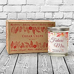 Future Mrs. | Lemon, Jasmine, Rosewood | Luxury Scented Soy Candle | 10 Oz. Jar Candle | Made in The USA | Unique Bride Gift for The Bride to Be for Bachelorette Parties, Bridal Showers, Wedding Day