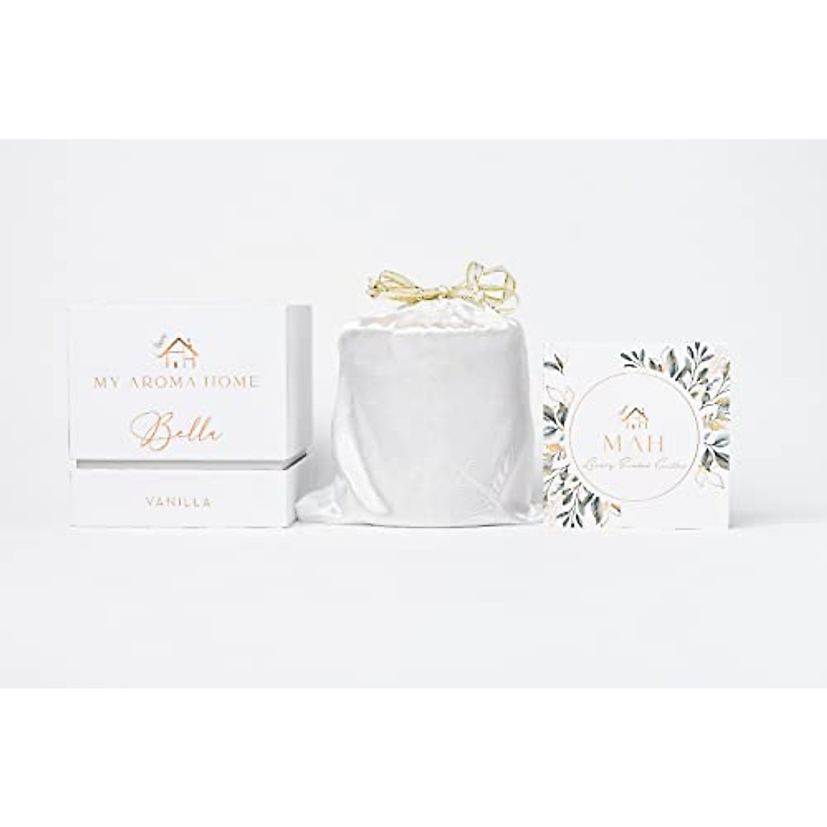 Vanilla Bean | 8 oz | Strong Scented Candles | Natural Soy Candle | Premium Strong Scent | Elegant Glass jar | Metal lid | Designer Gift Box | Long Even Burn | Double Wick
