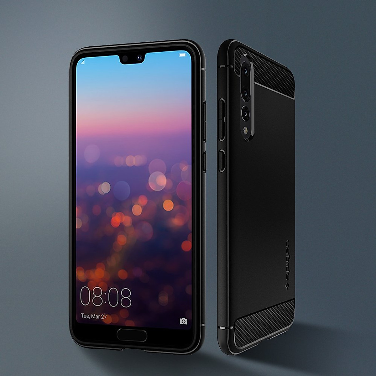 Spigen Rugged Armor Designed for Huawei P20 Pro Case (2018) - Black